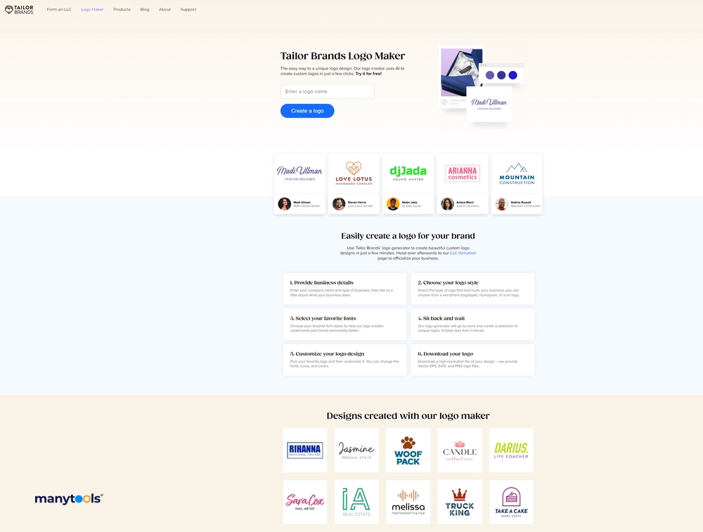Tailor Brands Logo Maker & 46+ AI Design Tools Sites Like Tailorbrands ...