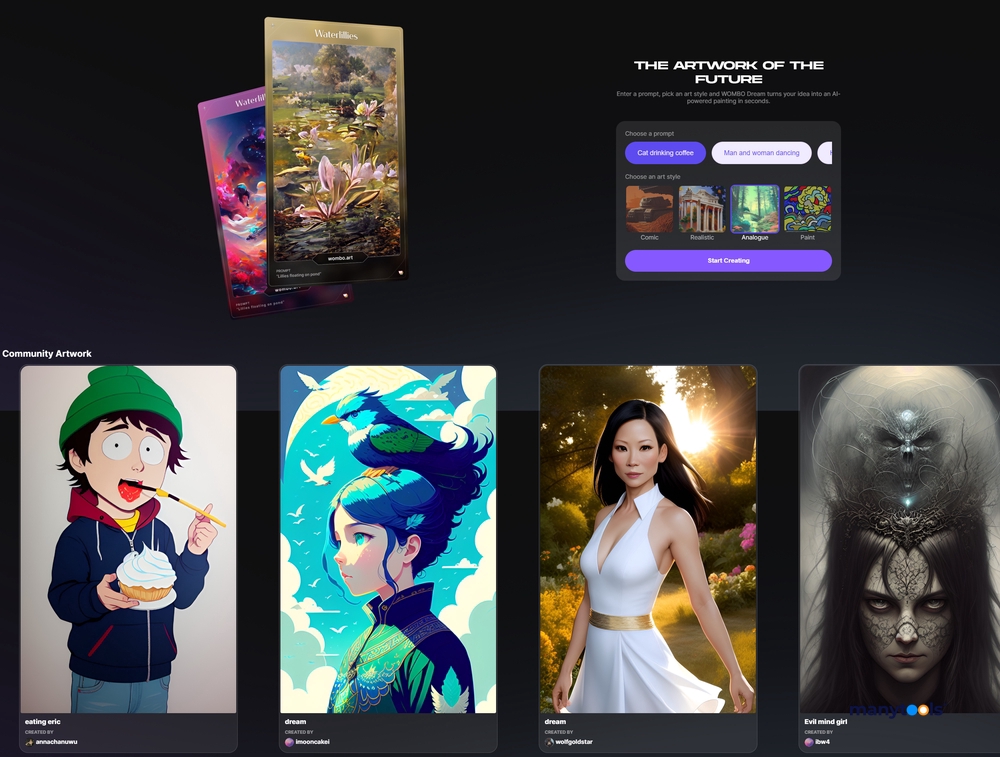 Wombo Art & 25+ AI App Tools Sites Like Wombo.art/